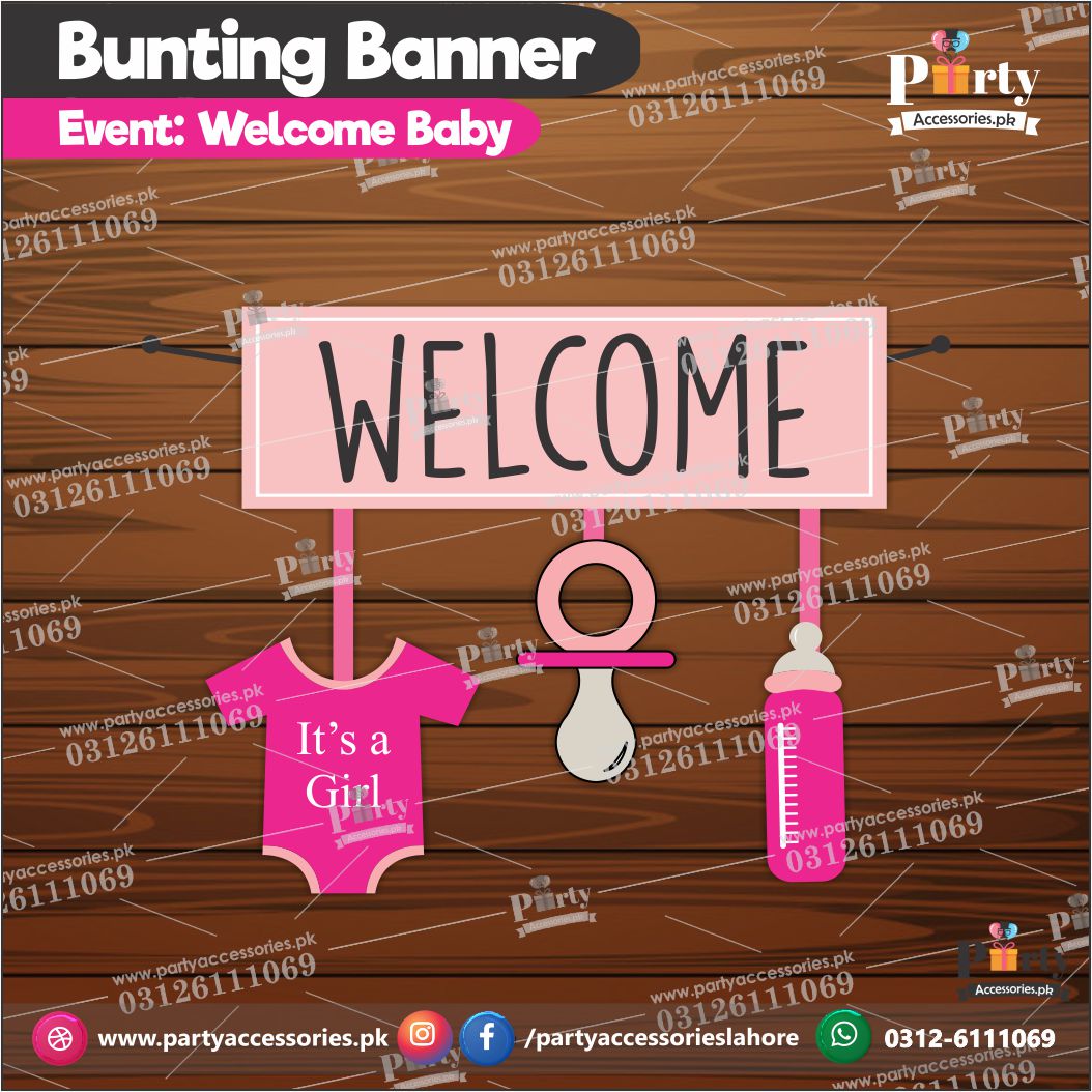 WELCOME HANGING for girl wall decoration for welcome home new baby ...