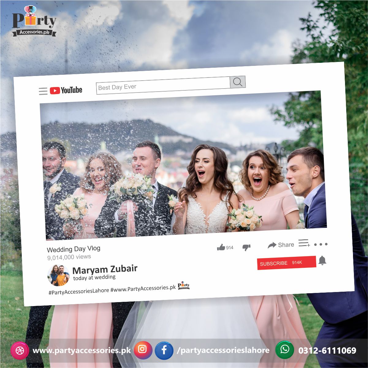 Customized YouTube Photo booth frame | You Tube Social media Photo boo ...