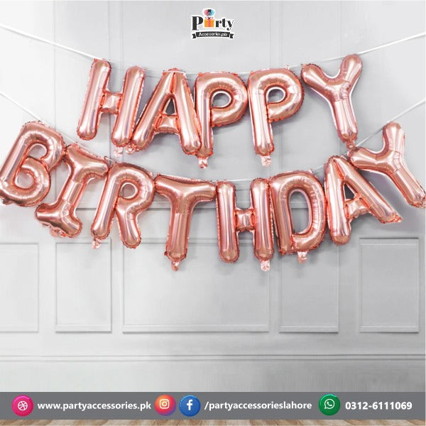 Happy birthday foil balloons Letters set | HBD Foil Balloons ...