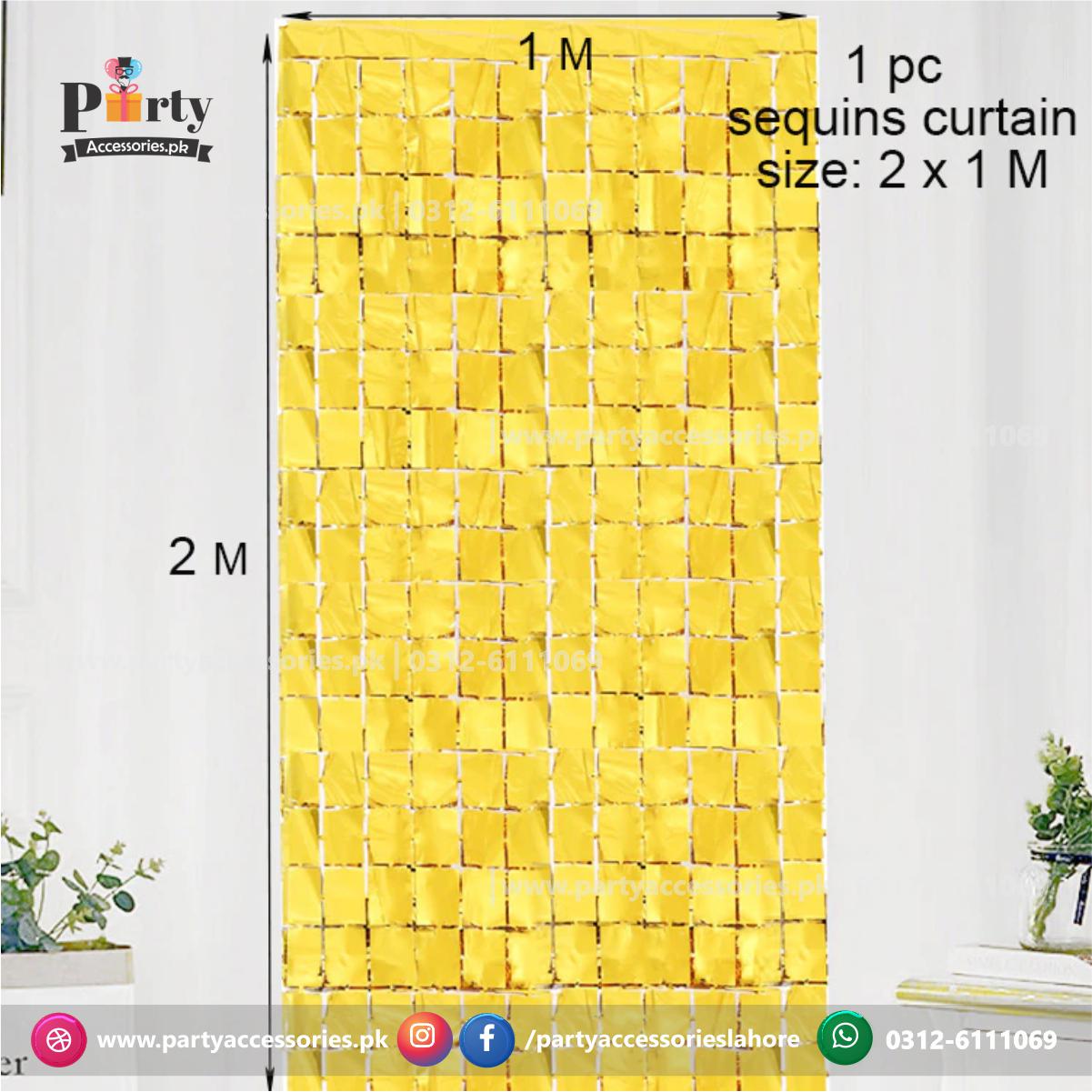 Square Box shape metallic tinsel fringe foil curtain party backdrop in ...
