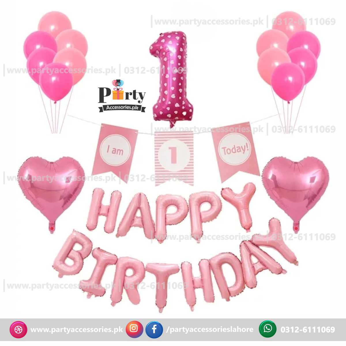 I am one today First Birthday decorations DIY kit for boy or girl ...