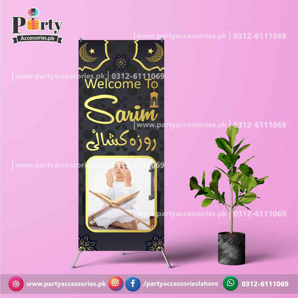 Welcome Standee for Roza Kushai Decoration Party – PartyAccessories.pk