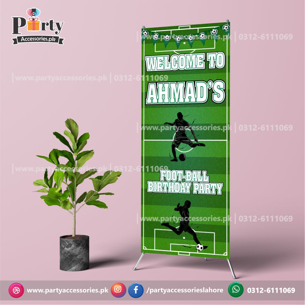 Customized Welcome Standee in Football Theme Birthday Party ...