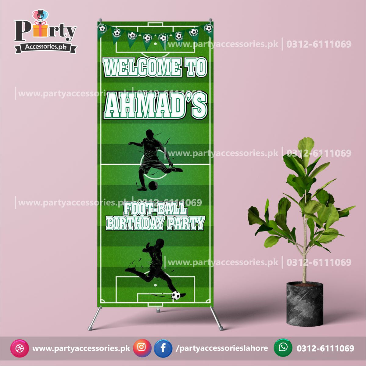 Customized Welcome Standee in Football Theme Birthday Party ...