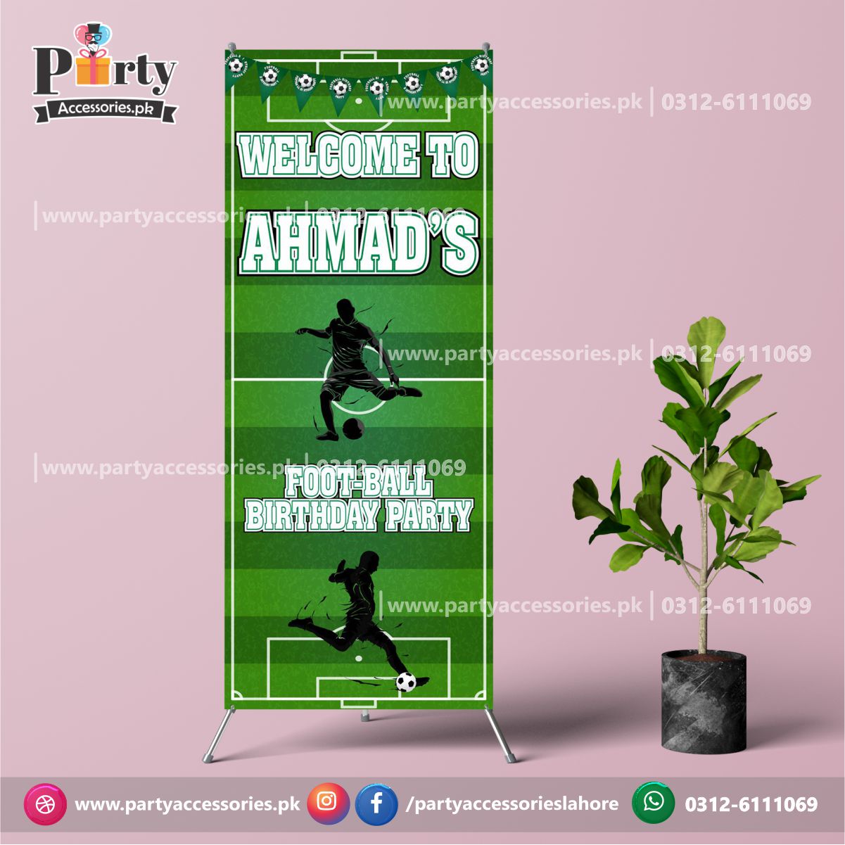 Customized Welcome Standee in Football Theme Birthday Party ...