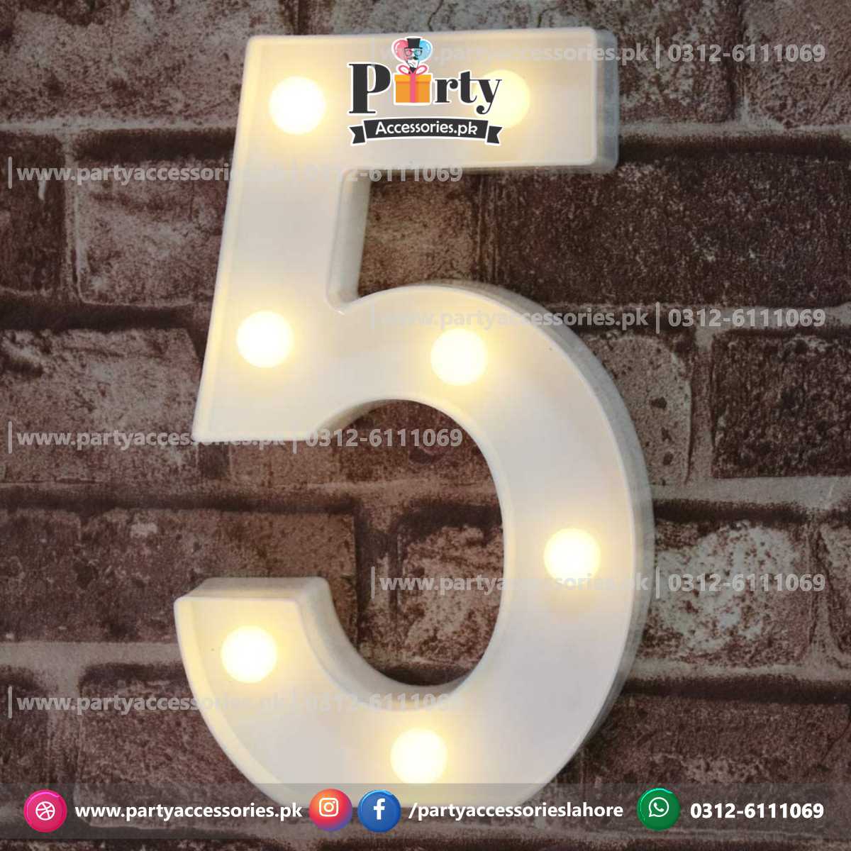 LED letters | Marquee LED Numbers 0 to 9 light up letters ...