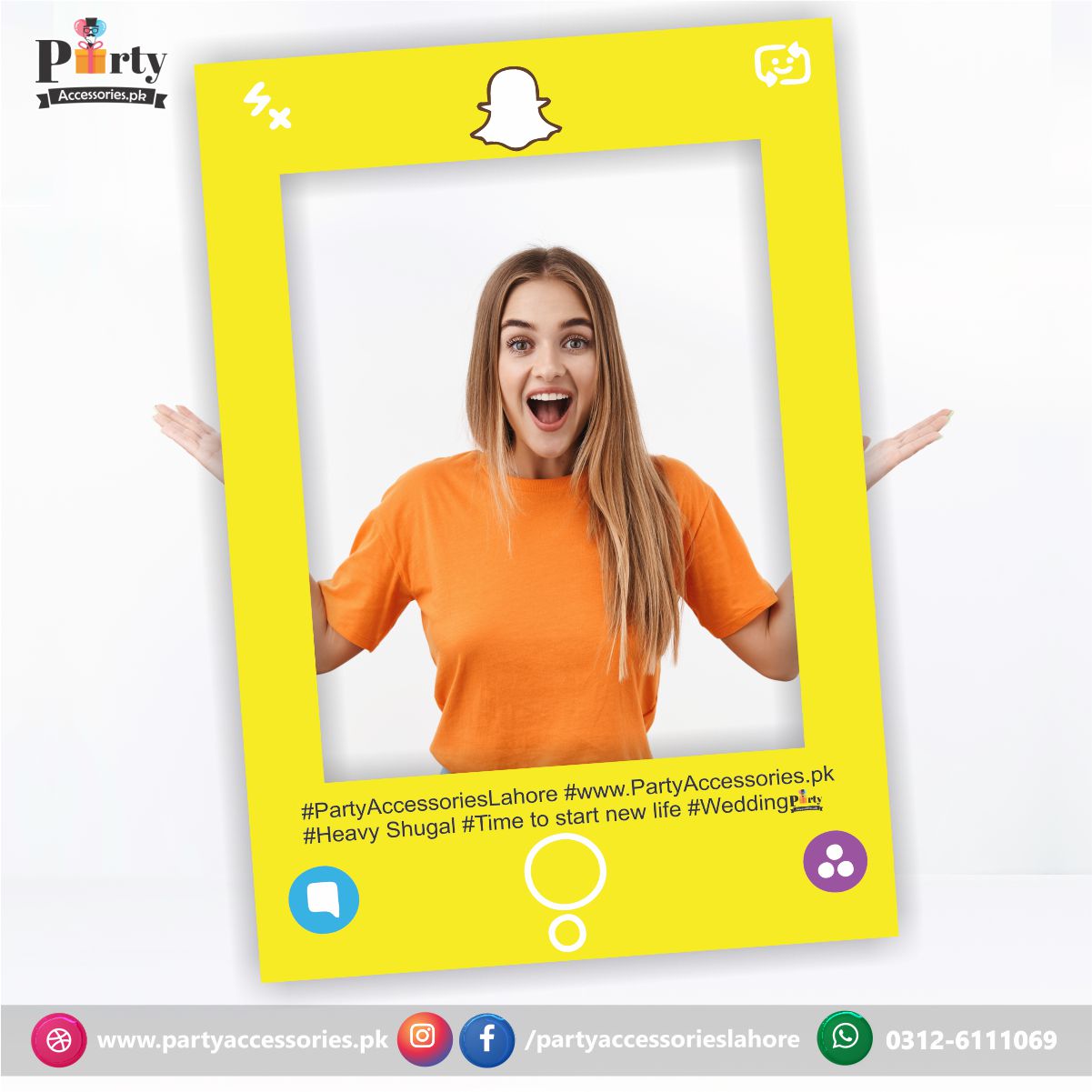 Customized Snap Chat Photo booth frame | SnapChat Social media Photo b ...