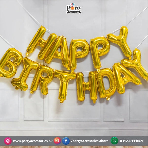 Happy birthday foil balloons Letters set | HBD Foil Balloons ...