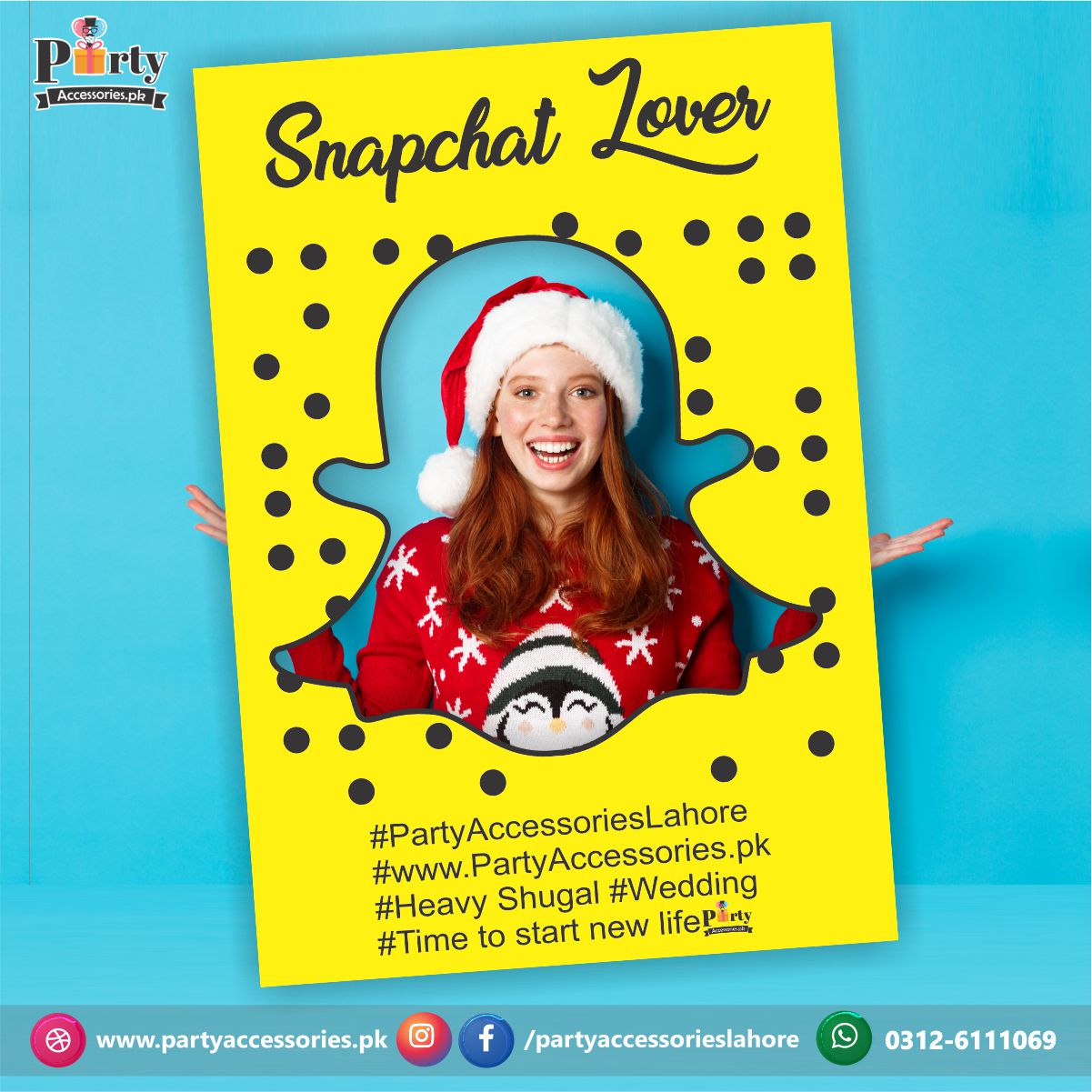 Customized Snap Chat logo Photo booth frame | SnapChat Social media Ph ...