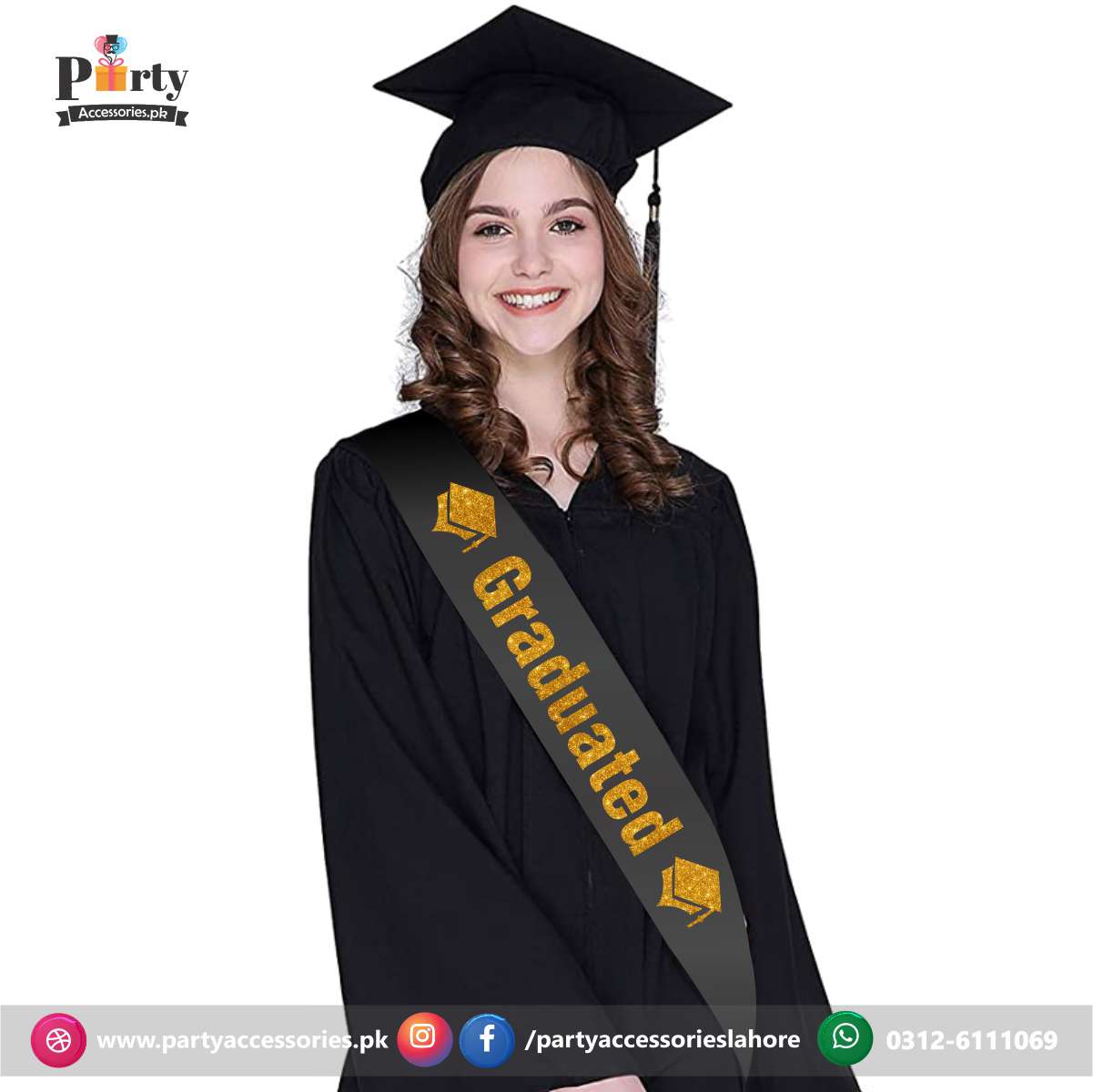 Graduated sash | Graduation party celebration ideas – PartyAccessories.pk