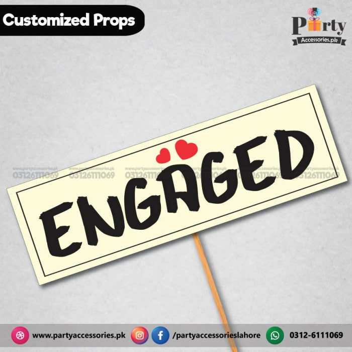 Customized Engaged party photo prop – PartyAccessories.pk