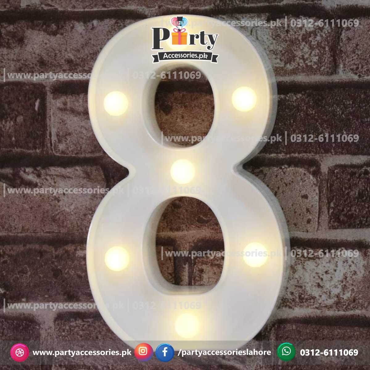 LED letters | Marquee LED Numbers 0 to 9 light up letters ...