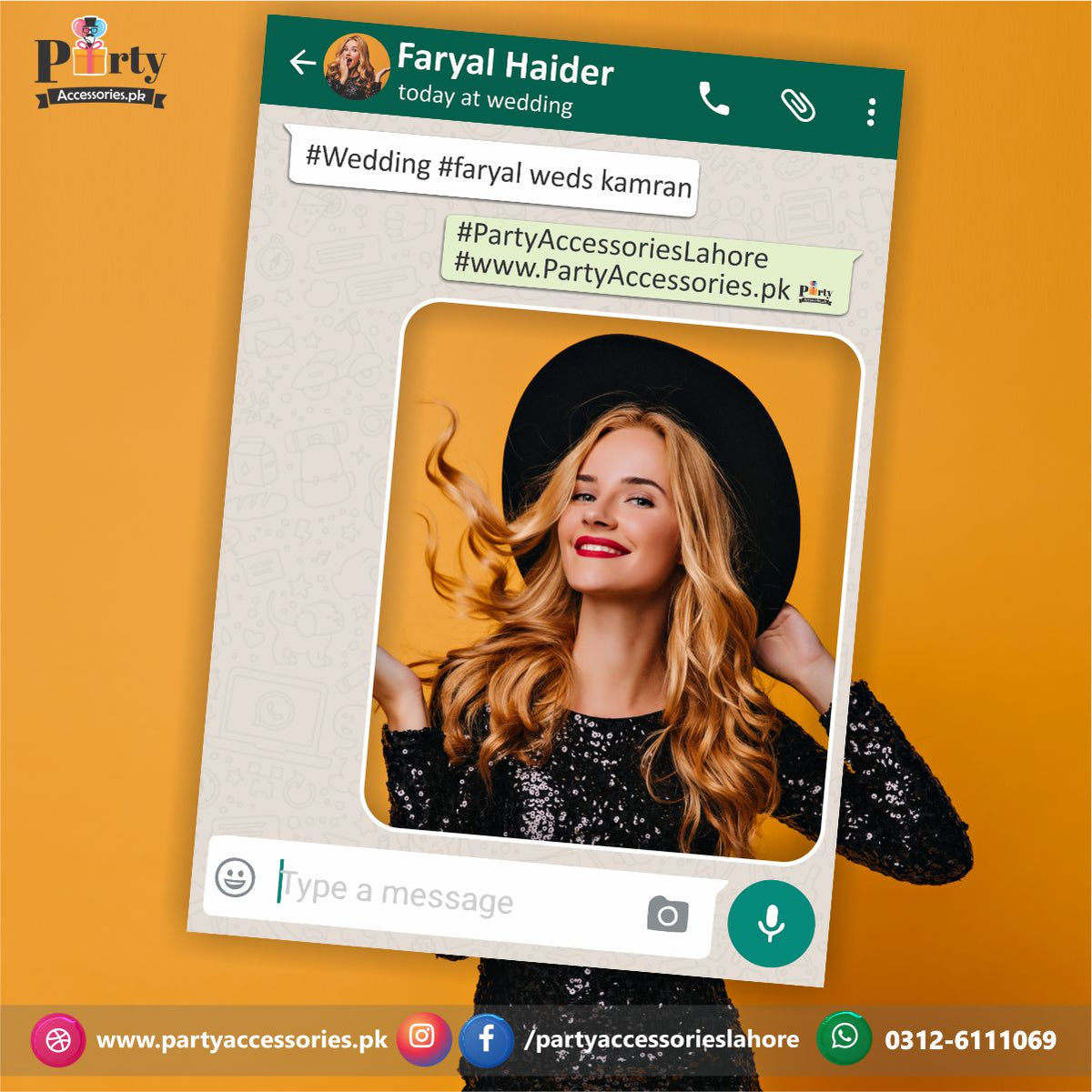 Customized WhatsApp Photo booth frame | Social media Photo booth props ...