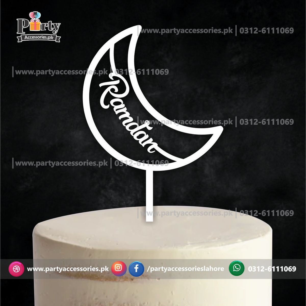 Ramadan Mubarak Acrylic Cake topper | Ramadan Decorations 2025 ...