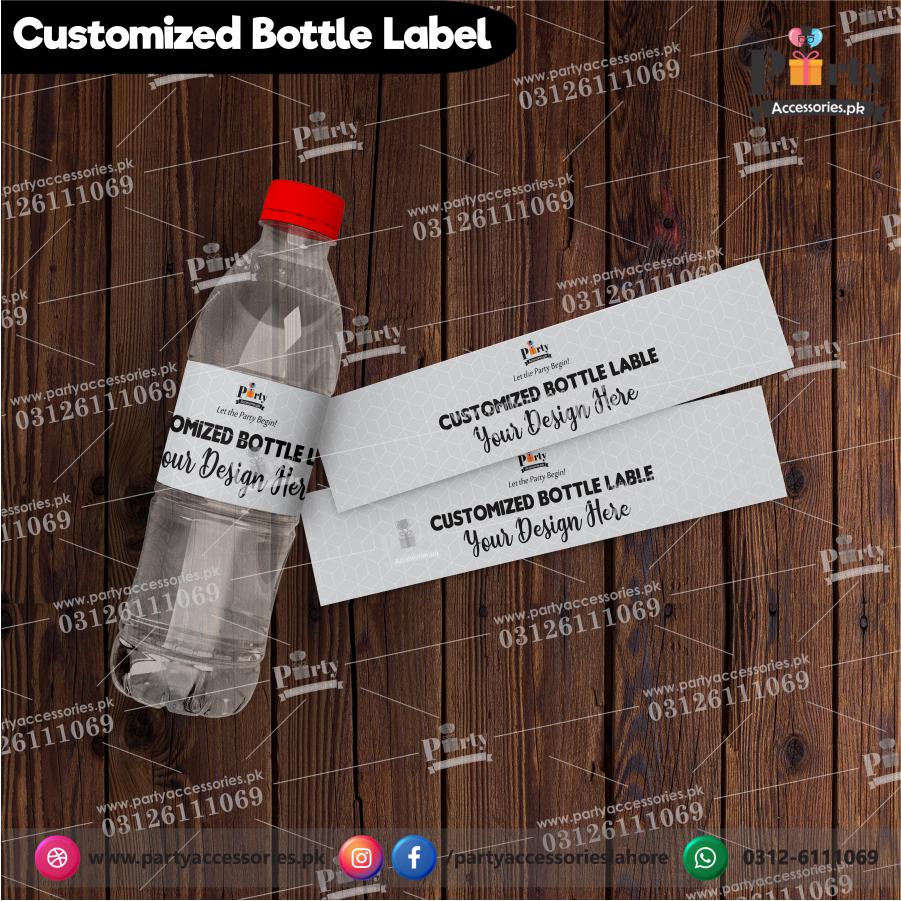 Customized Bottle Label wraps for table decoration – PartyAccessories.pk