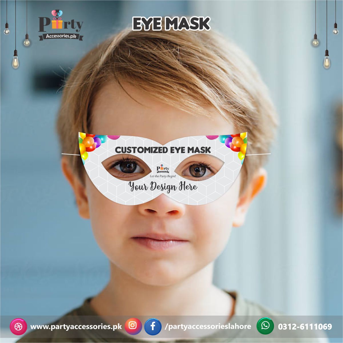 Customized Eye Face Masks | pack of 6 custom made eye masks ...