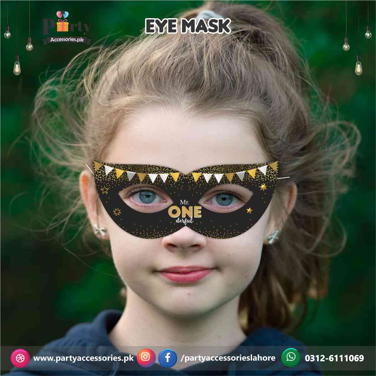 ONEderful theme birthday party eye masks – PartyAccessories.pk