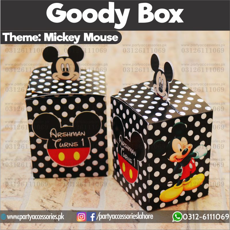 Mickey Mouse 1st Birthday Favor Boxes