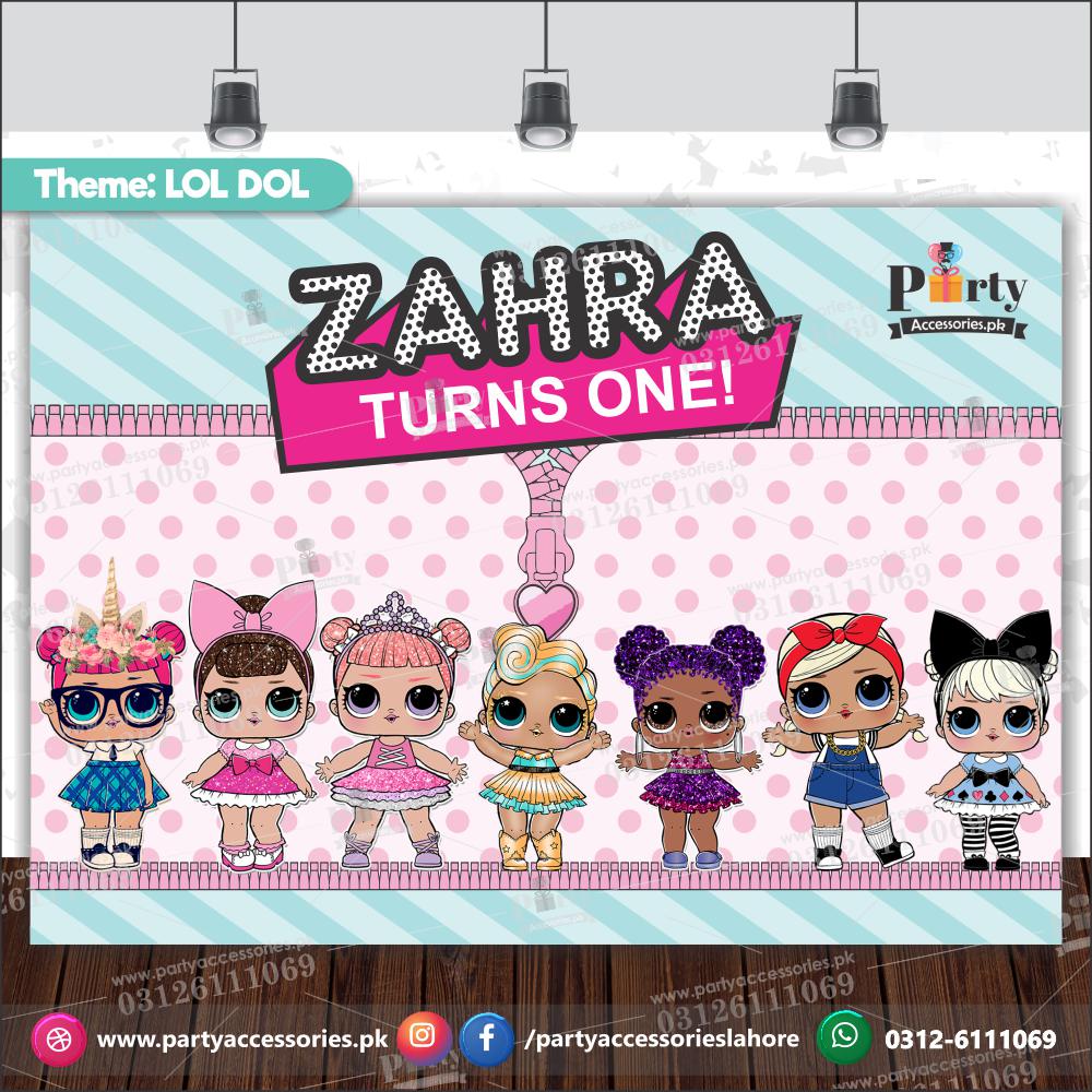 Customized LOL doll Theme Birthday Party Backdrop – PartyAccessories.pk
