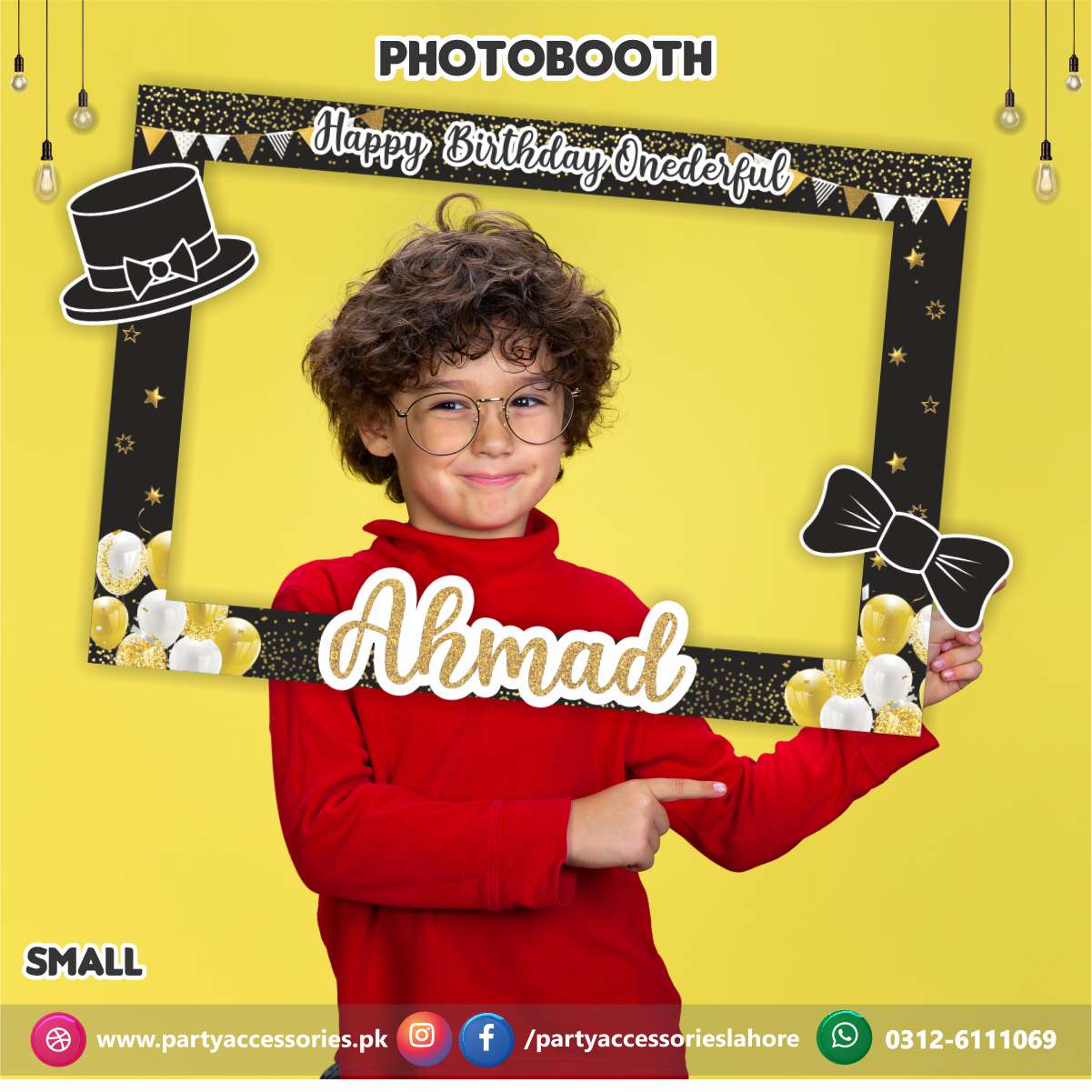 OnederFul theme Party Customized Photo Booth / selfie frame ...