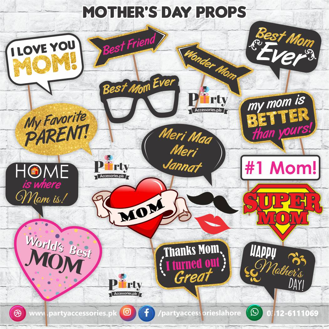 Mother's day Party Photo Props | mother's day Decorations ...
