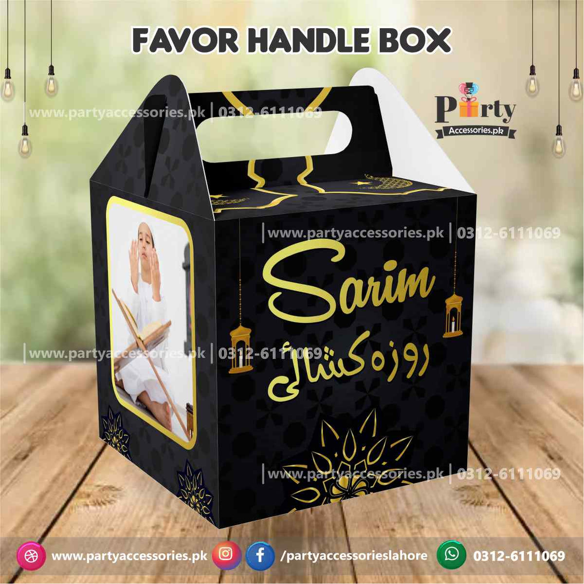 First Roza Kushai theme Customized giveaway Favor / Goody Boxes ...
