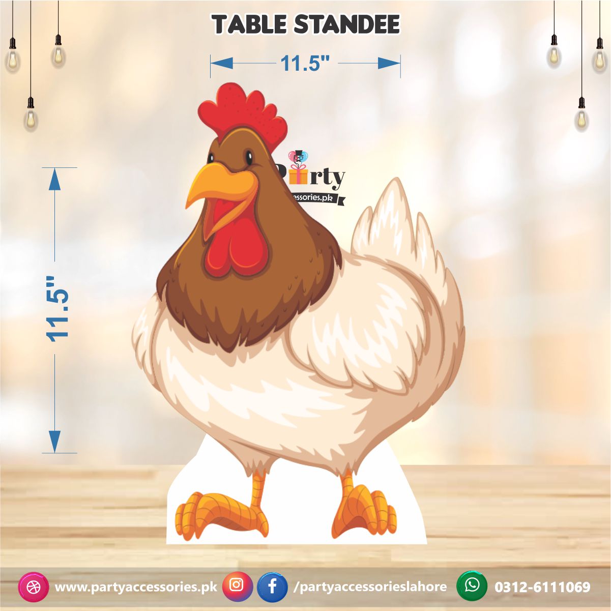 Farm animals theme Table standing character cutouts – PartyAccessories.pk
