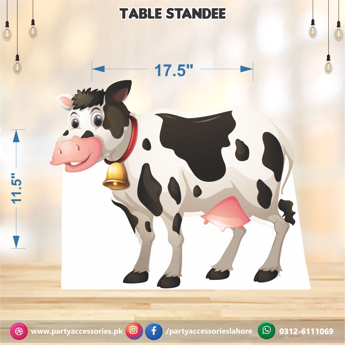 Farm animals theme Table standing character cutouts – PartyAccessories.pk