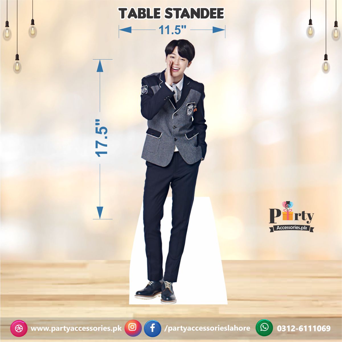 BTS theme party decoration character cutouts table standees ...