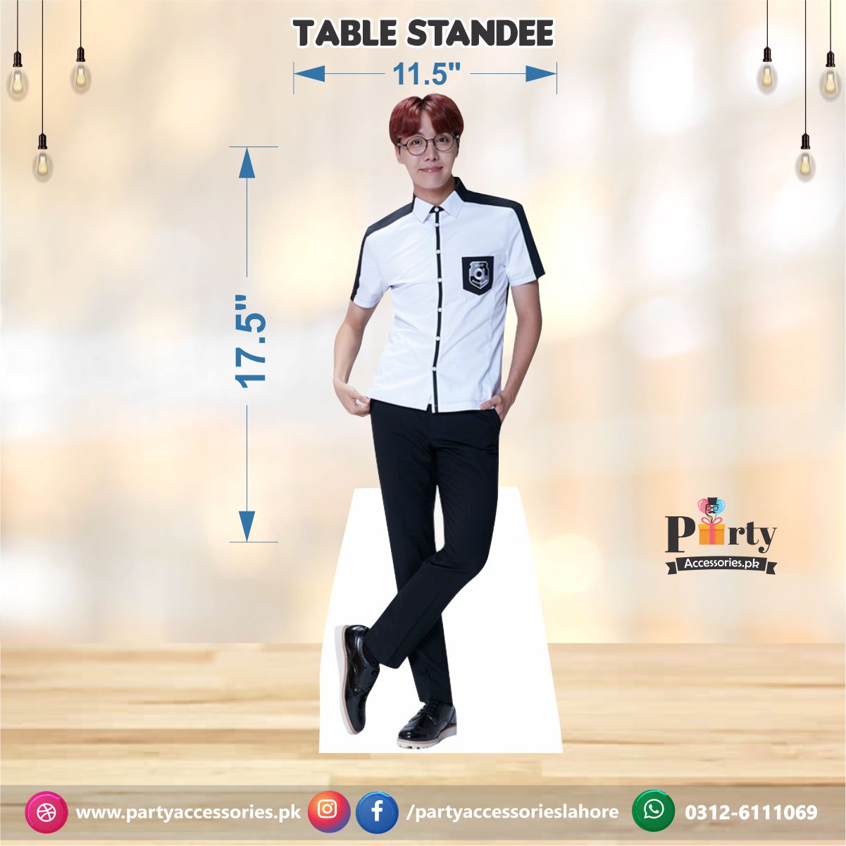 BTS theme party decoration character cutouts table standees ...