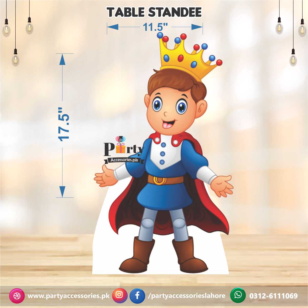 Prince theme Table standing character cutouts – PartyAccessories.pk