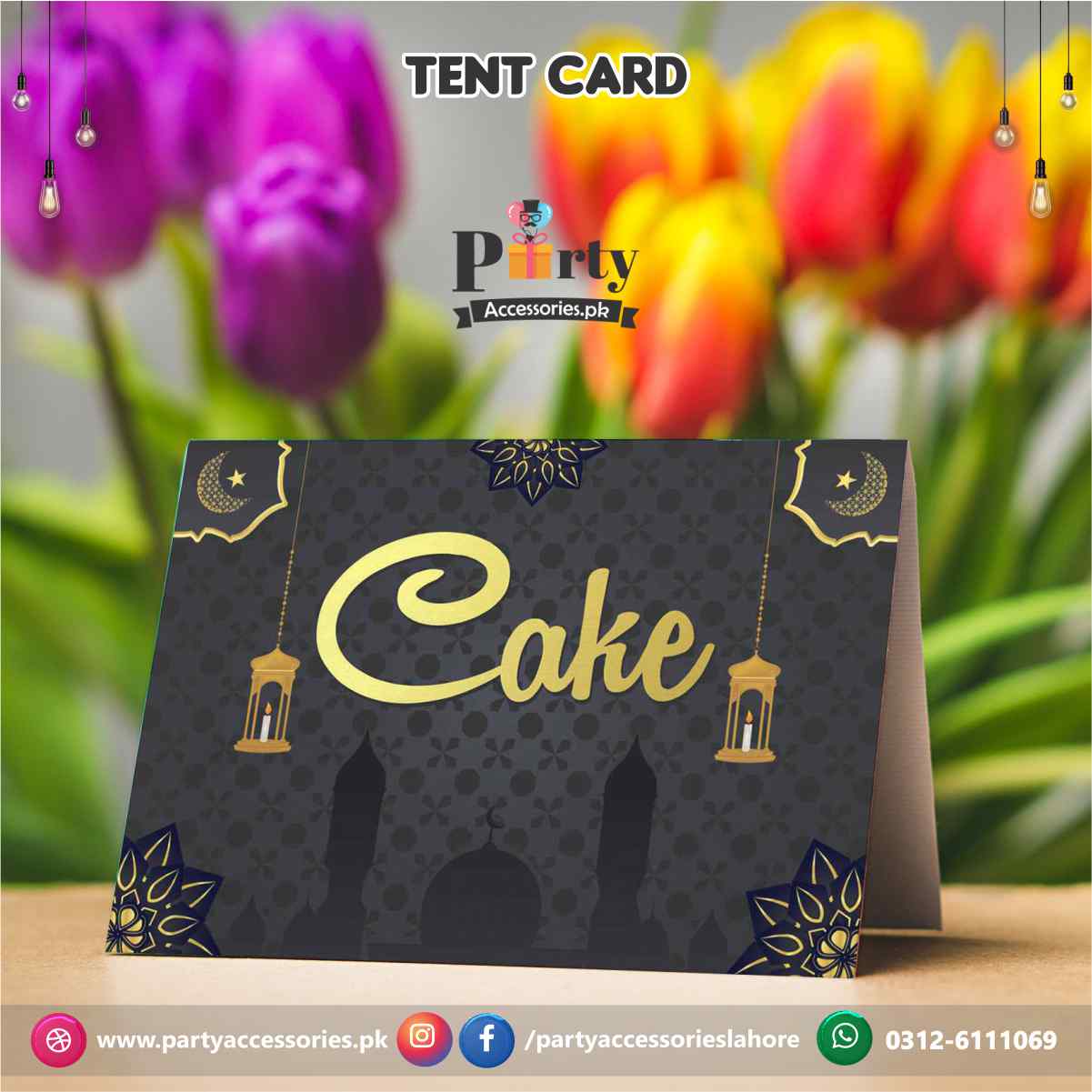 Roza Kushai table decoration Tent cards – PartyAccessories.pk