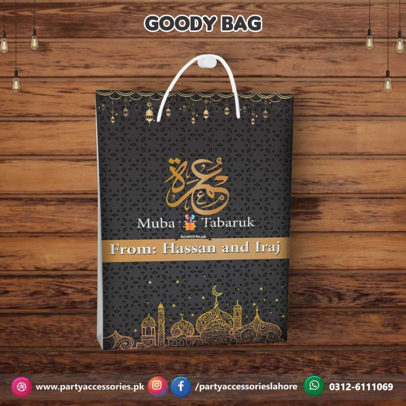 Customized Umrah Tabaruk Distribution Bags | Umrah Giveaway Packaging ...