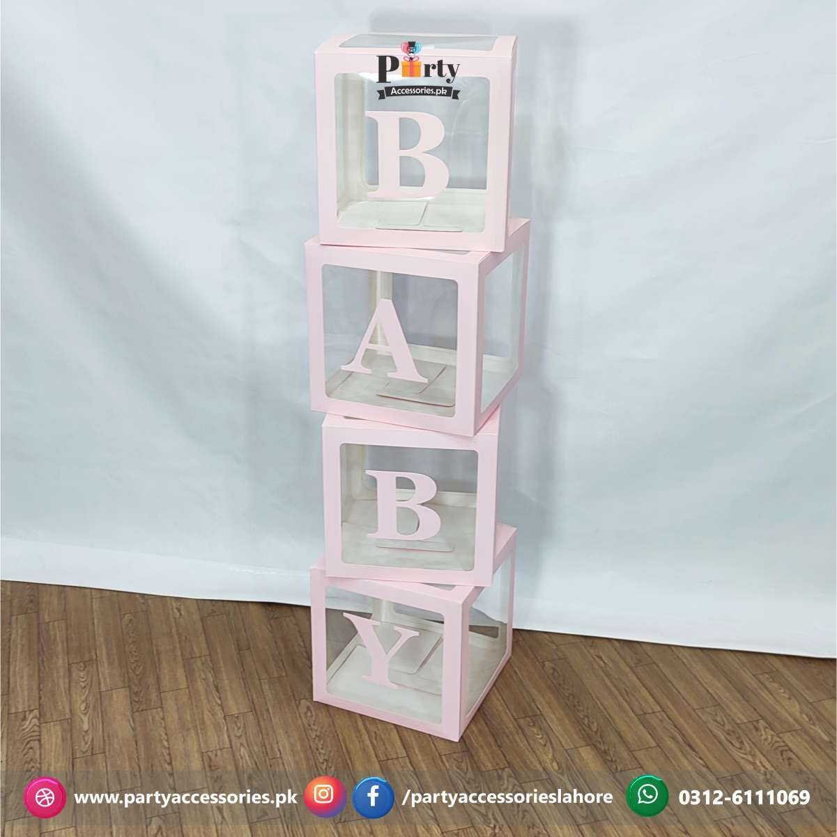 DIY Transparent Baby letter boxes | Set of 4 BABY letter boxes ...