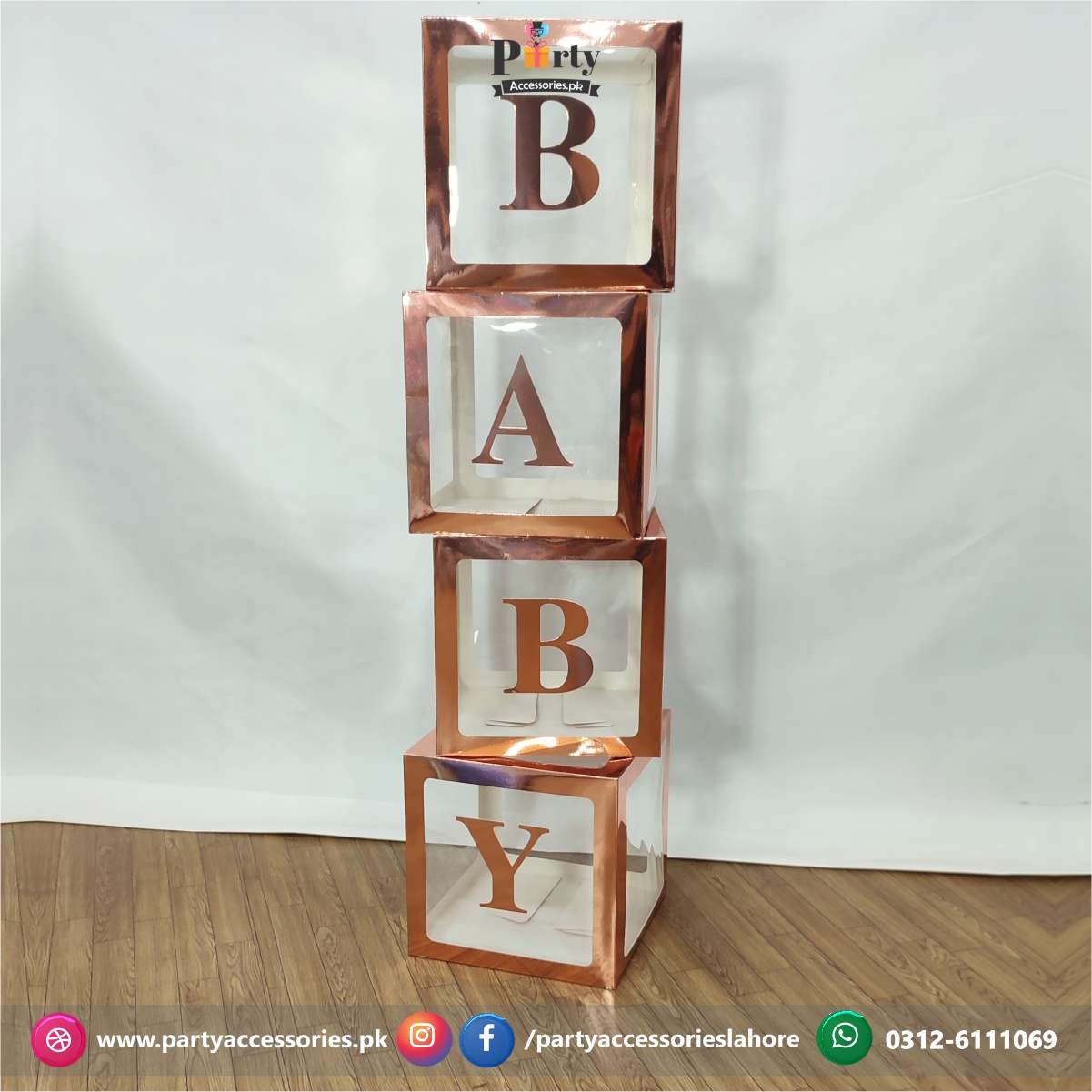 DIY Transparent Baby letter boxes | Set of 4 BABY letter boxes ...