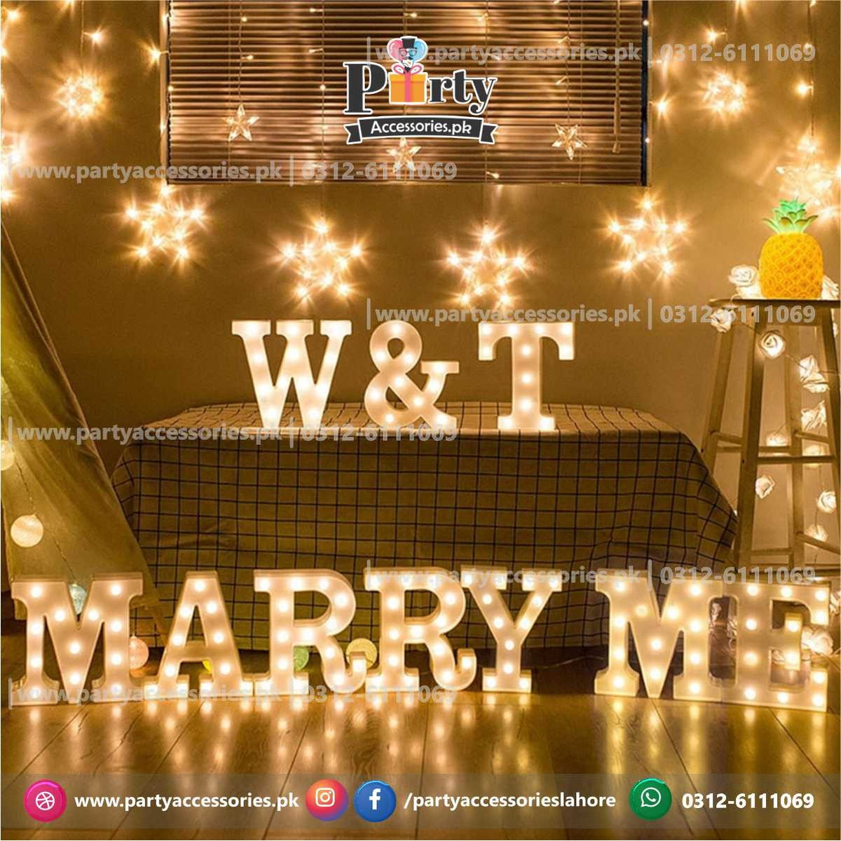 LED letters | Marquee LED Alphabets A to Z light up letters ...