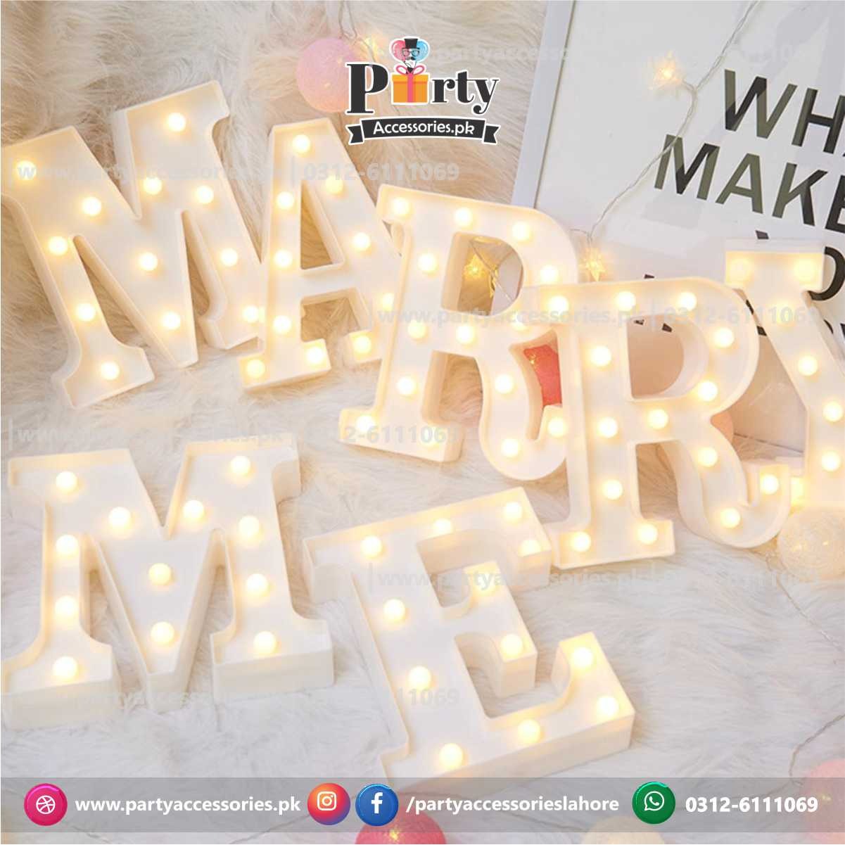 LED letters | Marquee LED Alphabets A to Z light up letters ...