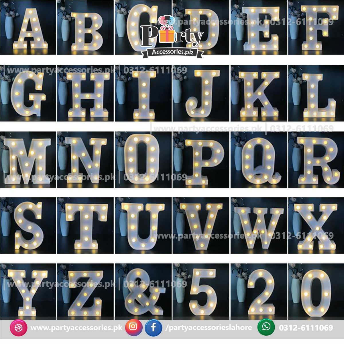 LED letters | Marquee LED Alphabets A to Z light up letters ...