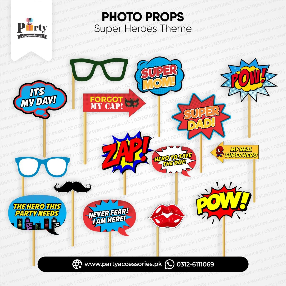 Superheroes Avengers theme birthday party | Customized props set ...