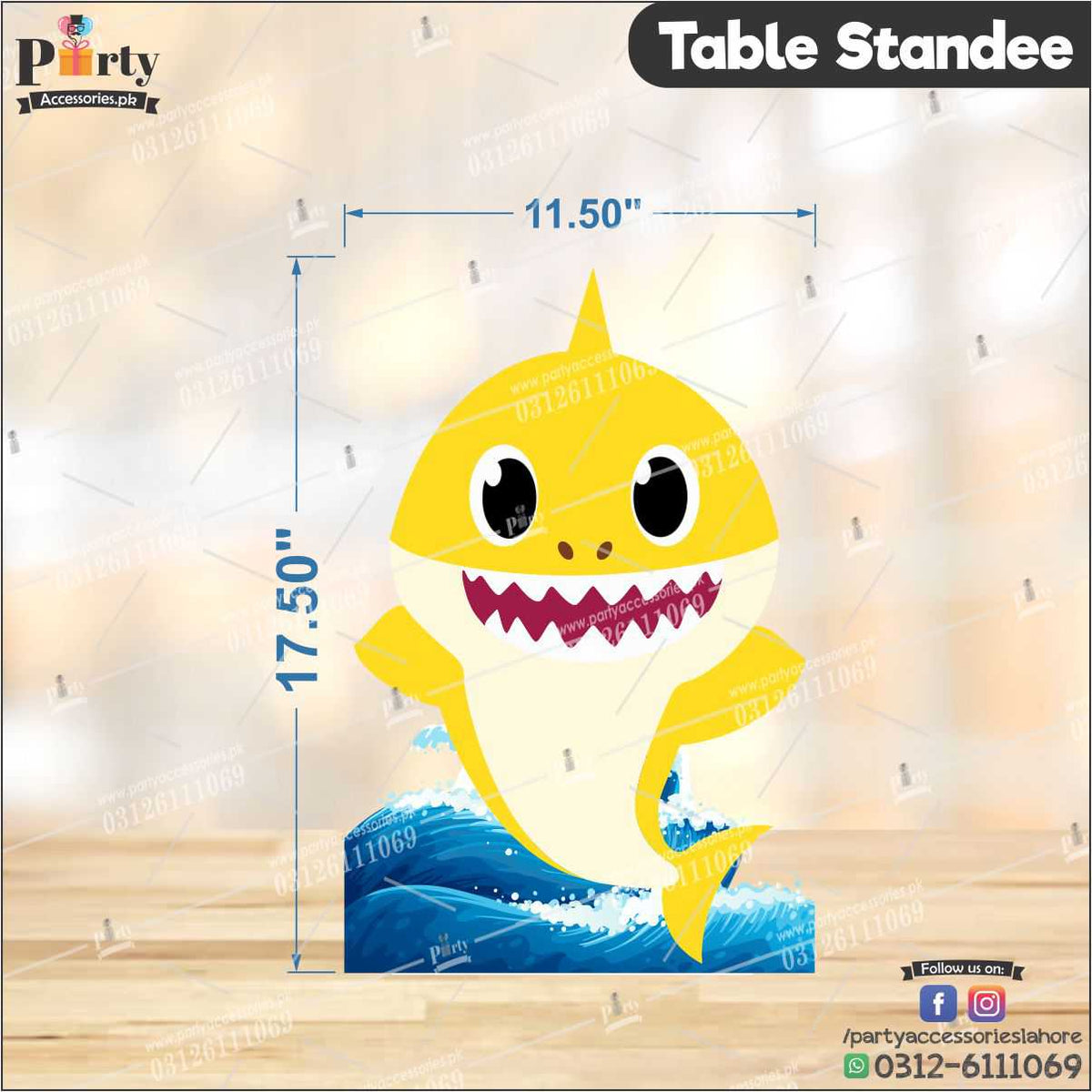 Baby Shark Theme Birthday Party Decor | Standing Character Cutouts ...