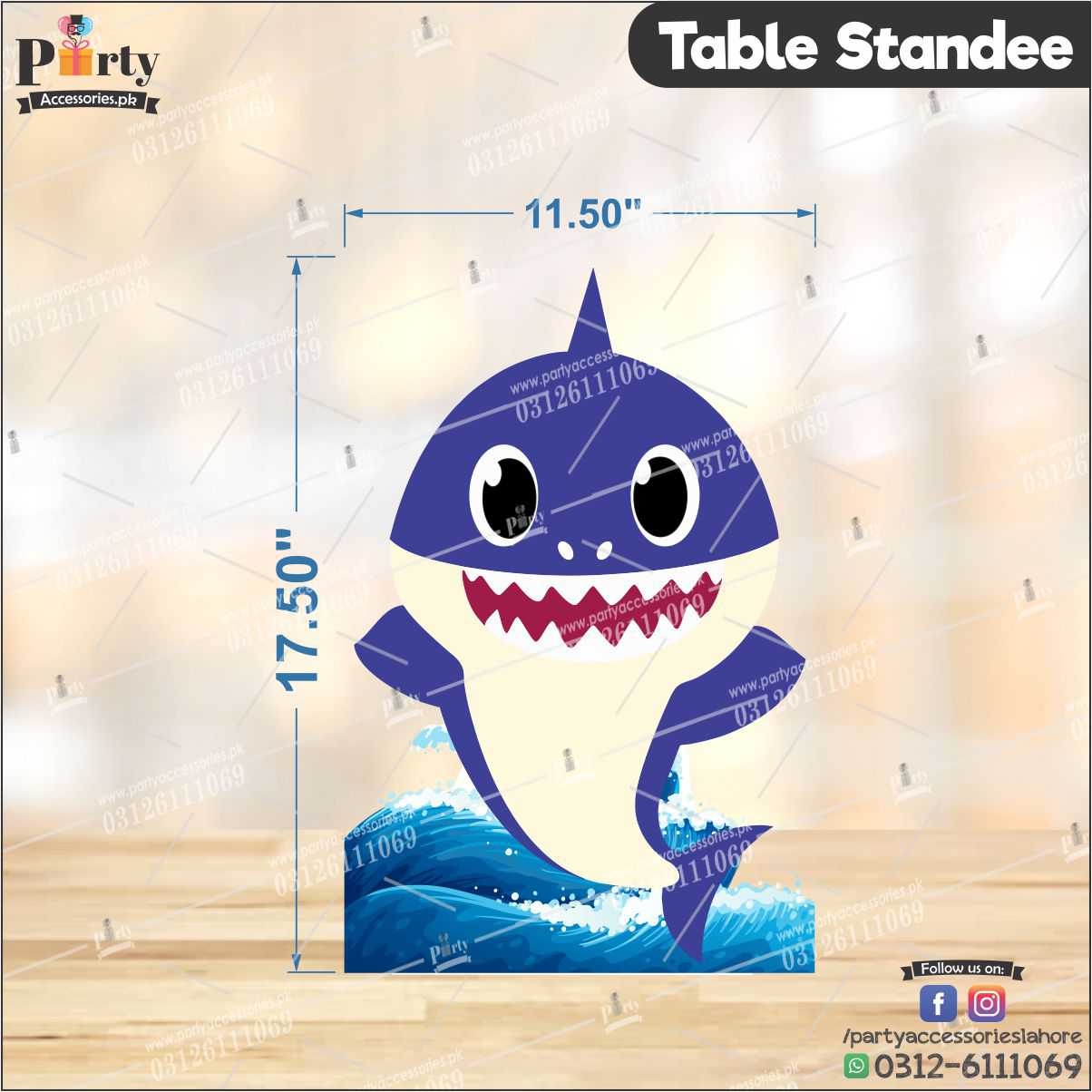 Baby Shark Theme Birthday Party Decor | Standing Character Cutouts ...