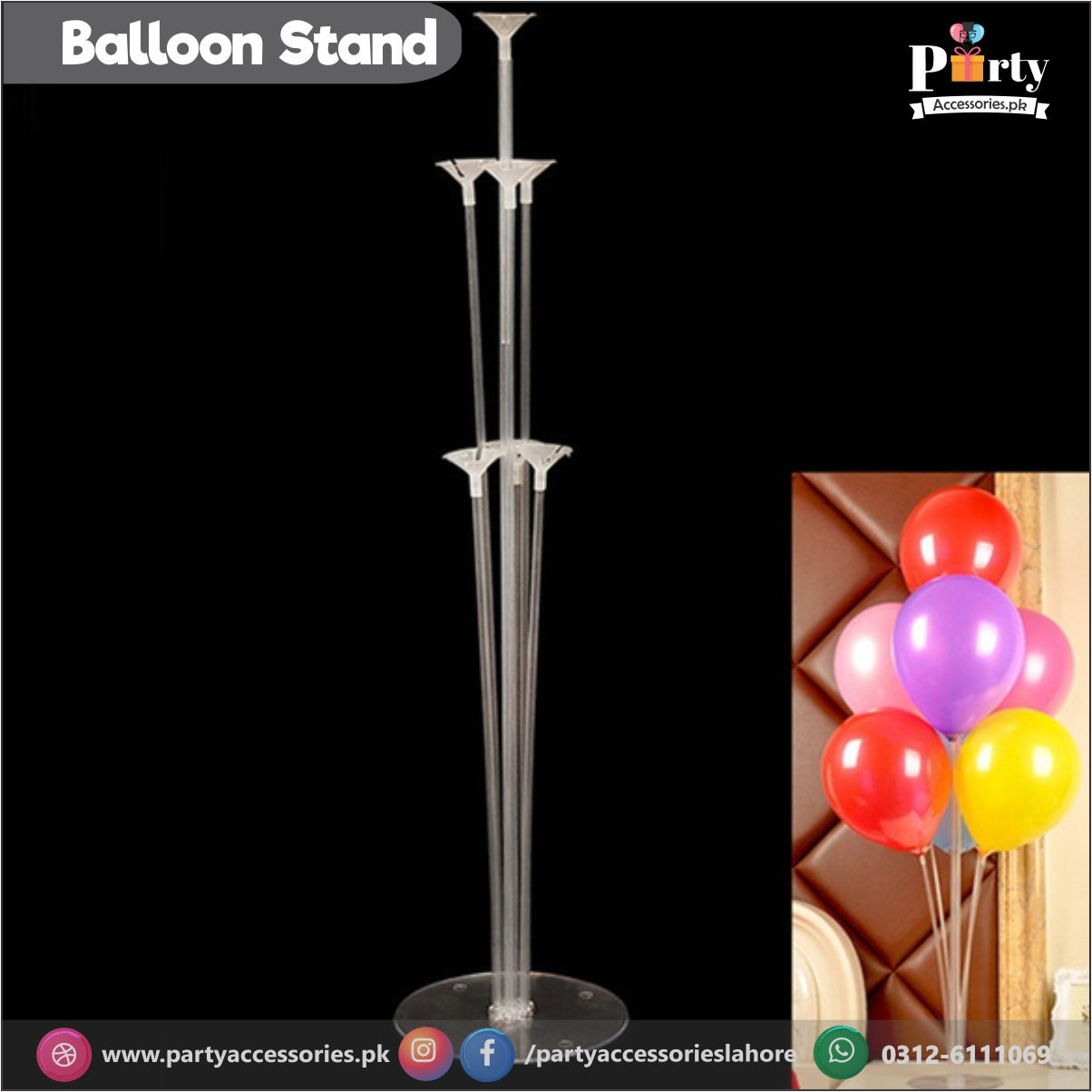 Balloon Holder Stand kit | 7 in 1 reusable for balloon arrangement ...