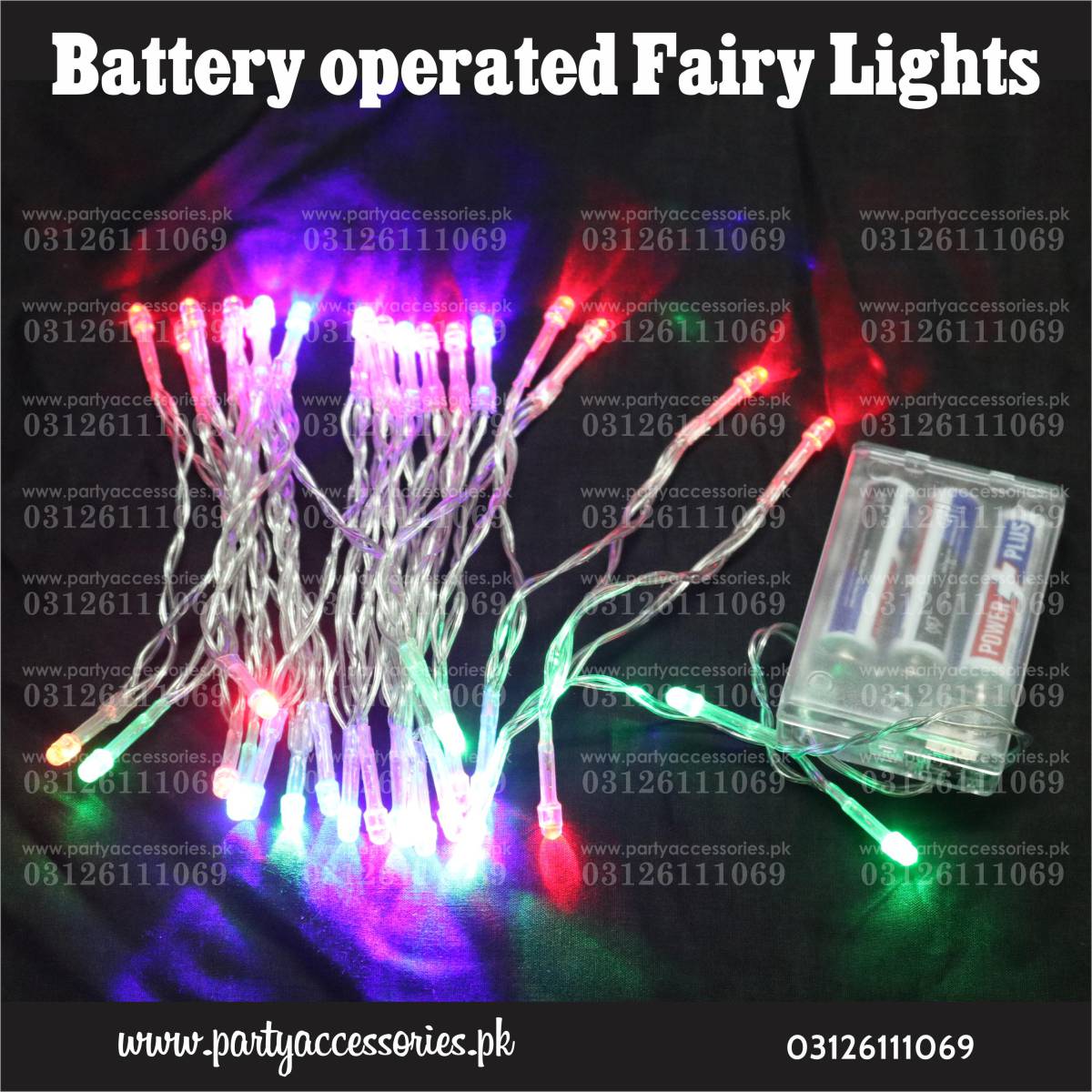 Battery Operated LED string Fairy Lights in Multi colors for party ...