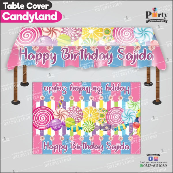 Customized Candy-Land Theme Birthday table top sheet – PartyAccessories.pk