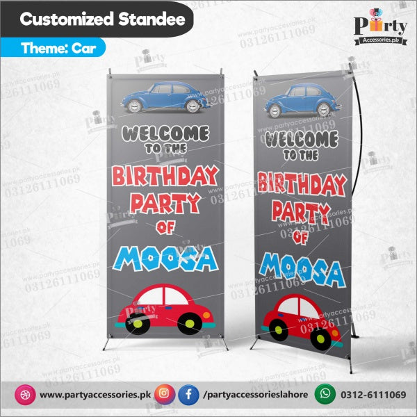 Customized Welcome Standee for Cars theme party – PartyAccessories.pk