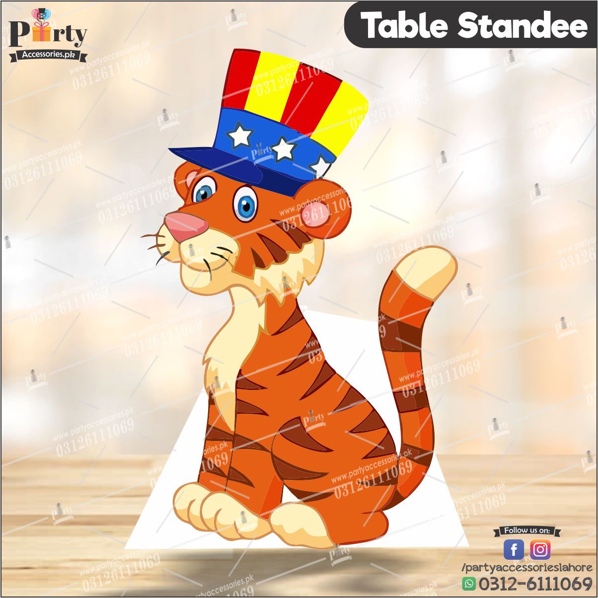 Customized Carnival Circus theme Table standing character cutouts ...