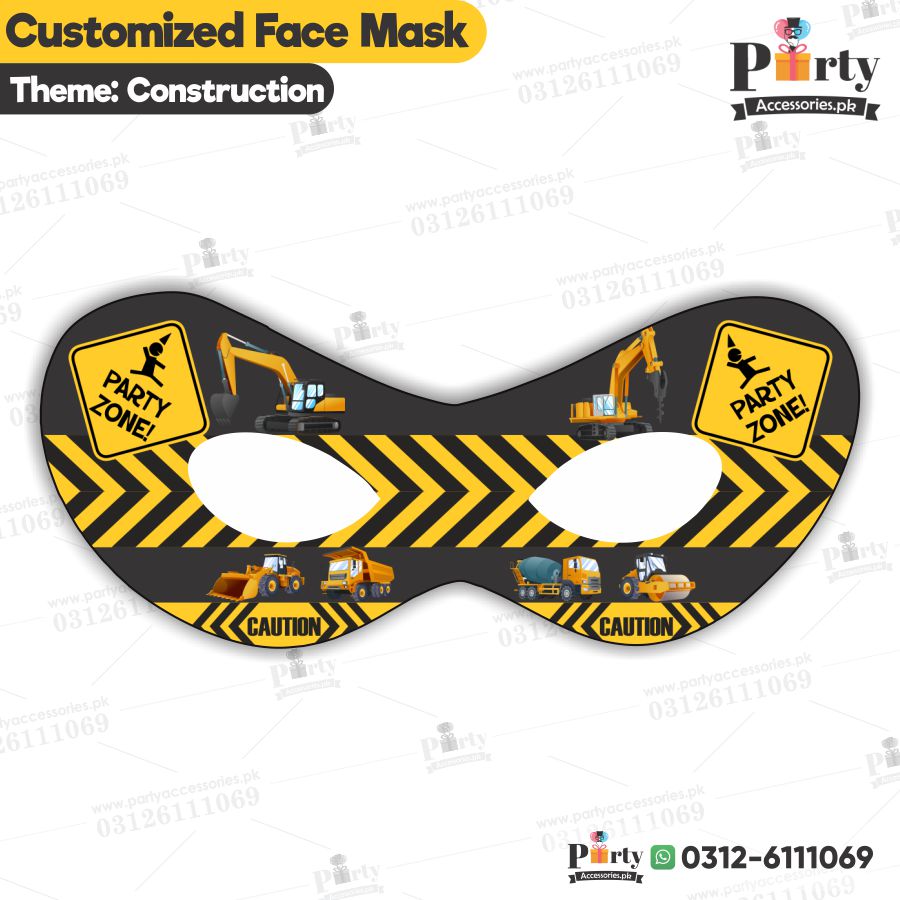 Construction theme birthday party eye masks – PartyAccessories.pk