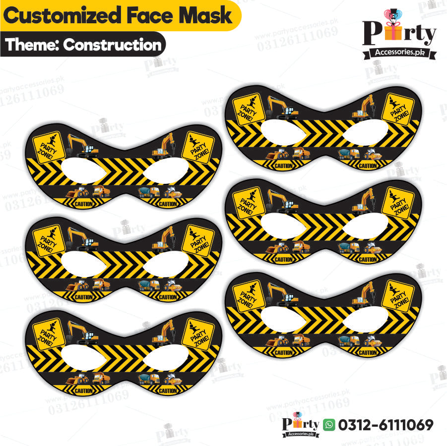 Construction theme birthday party eye masks – PartyAccessories.pk