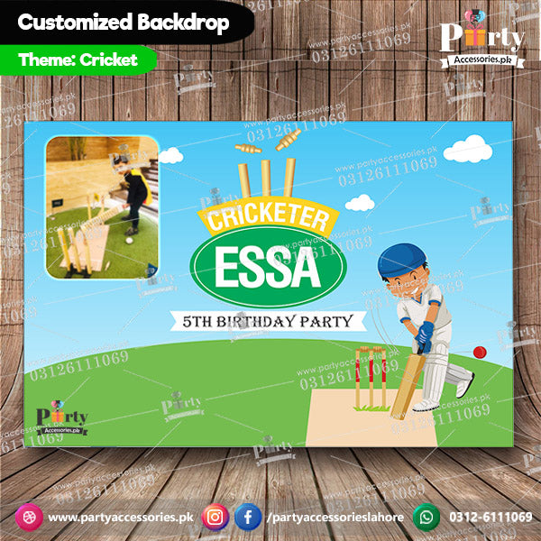 Customized Cricket Theme Birthday Party Backdrop – PartyAccessories.pk