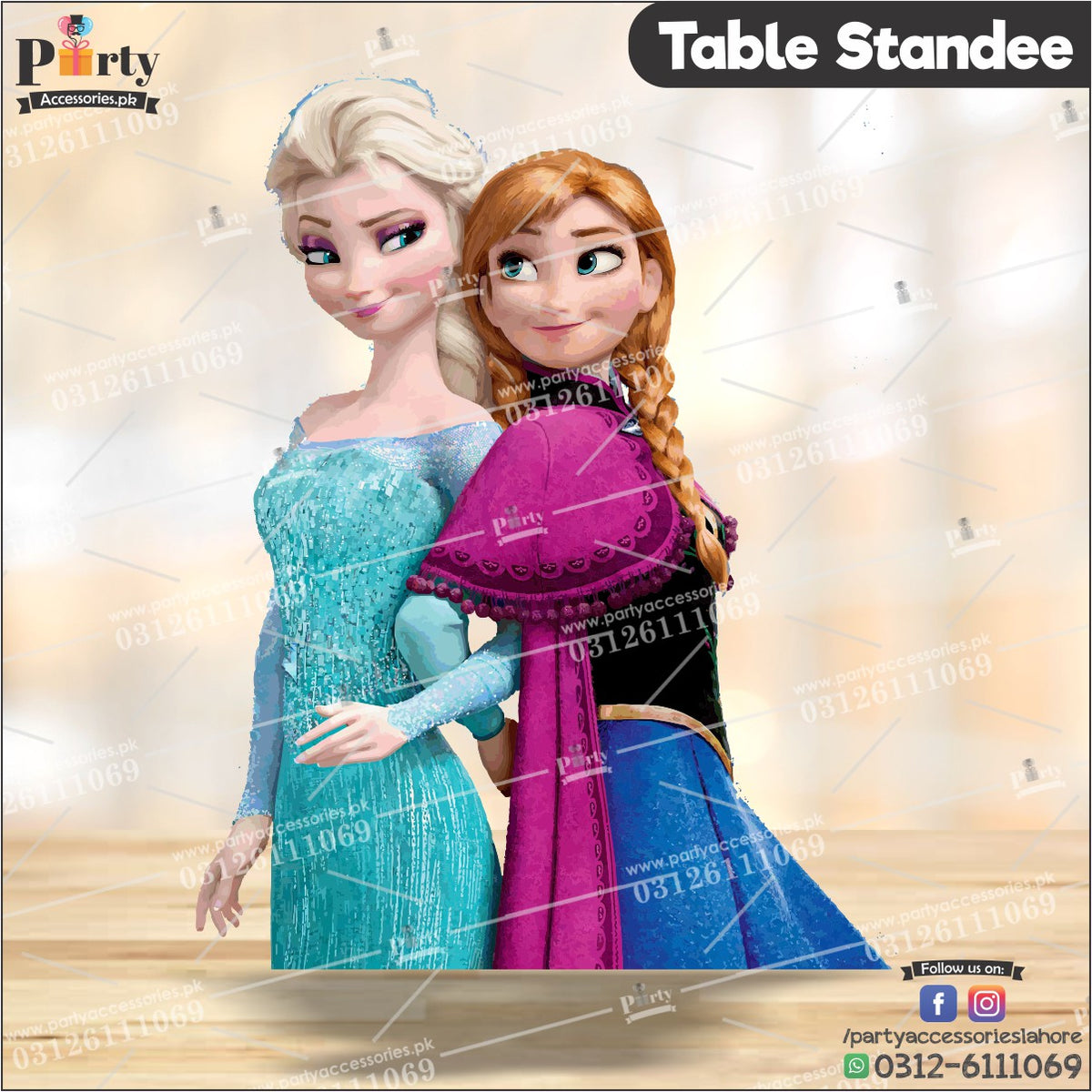 Frozen elsa theme decoration |Table standing character cutouts ...